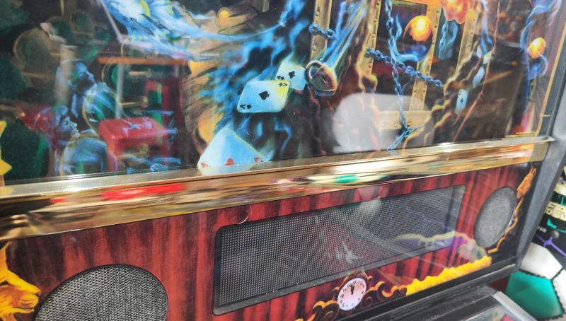 Back Glass Lift Trim Channel Metallic Chrome or Gold | Pinball Haus