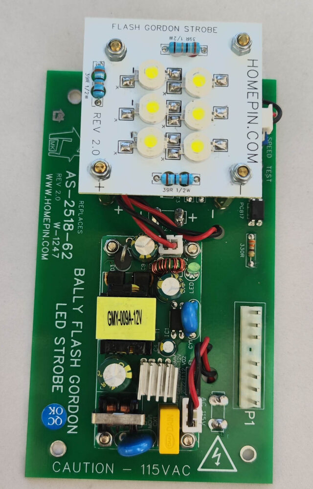 Flash Gordon Bally Pinball Strobe light and board | Pinball Haus