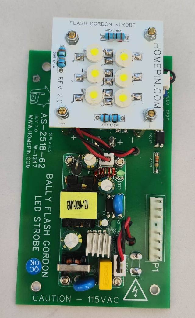 Flash Gordon Bally Pinball Strobe light and board | Pinball Haus