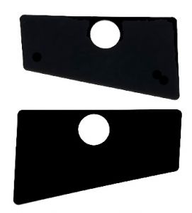 Black Cabinet Flipper Button Protector | Pinball Haus
