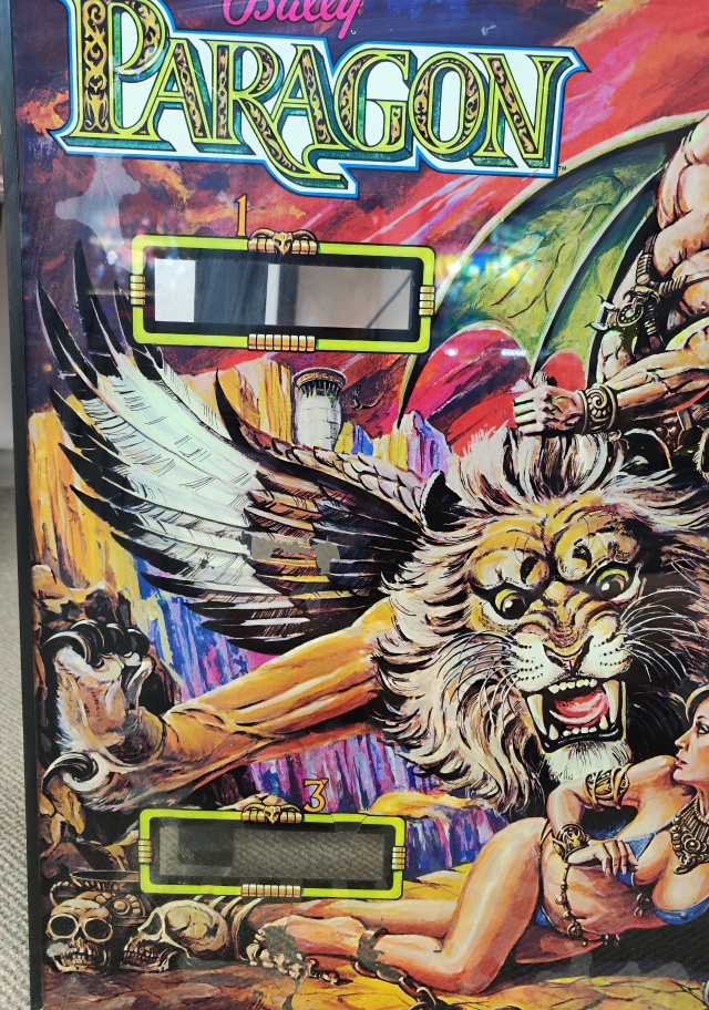 Paragon Back Box Glass pre-owned | Pinball Haus